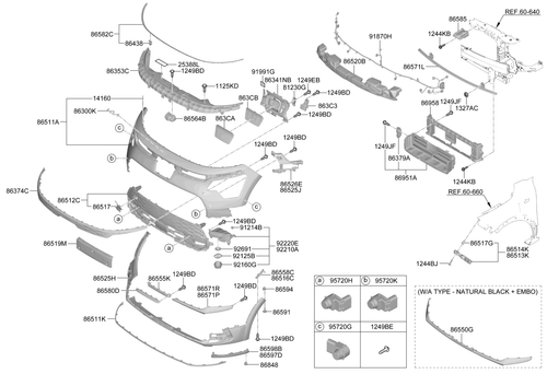 GENUINE NEW RH FR BUMPER SIDE BRACKET SUITS KIA NIRO EV 2022-ONWARDS | eBay