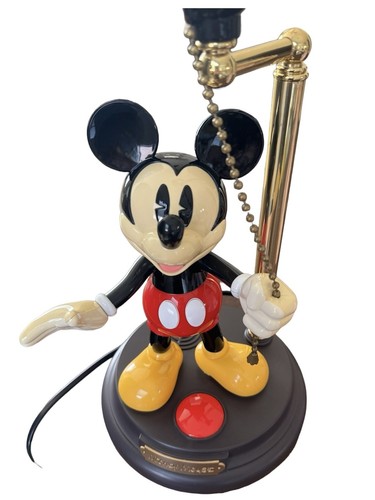 Vintage Mickey Mouse Talking Lamp Collectible Disney Animated Works No ...