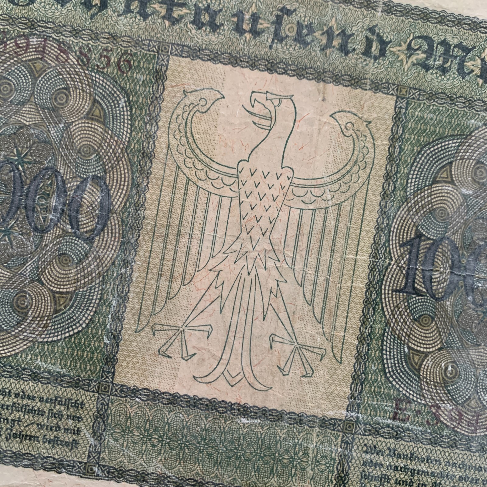 Large German VAMPIRE Notes. 10000 Mark Banknote, 1922 Post WW1 Germany ...