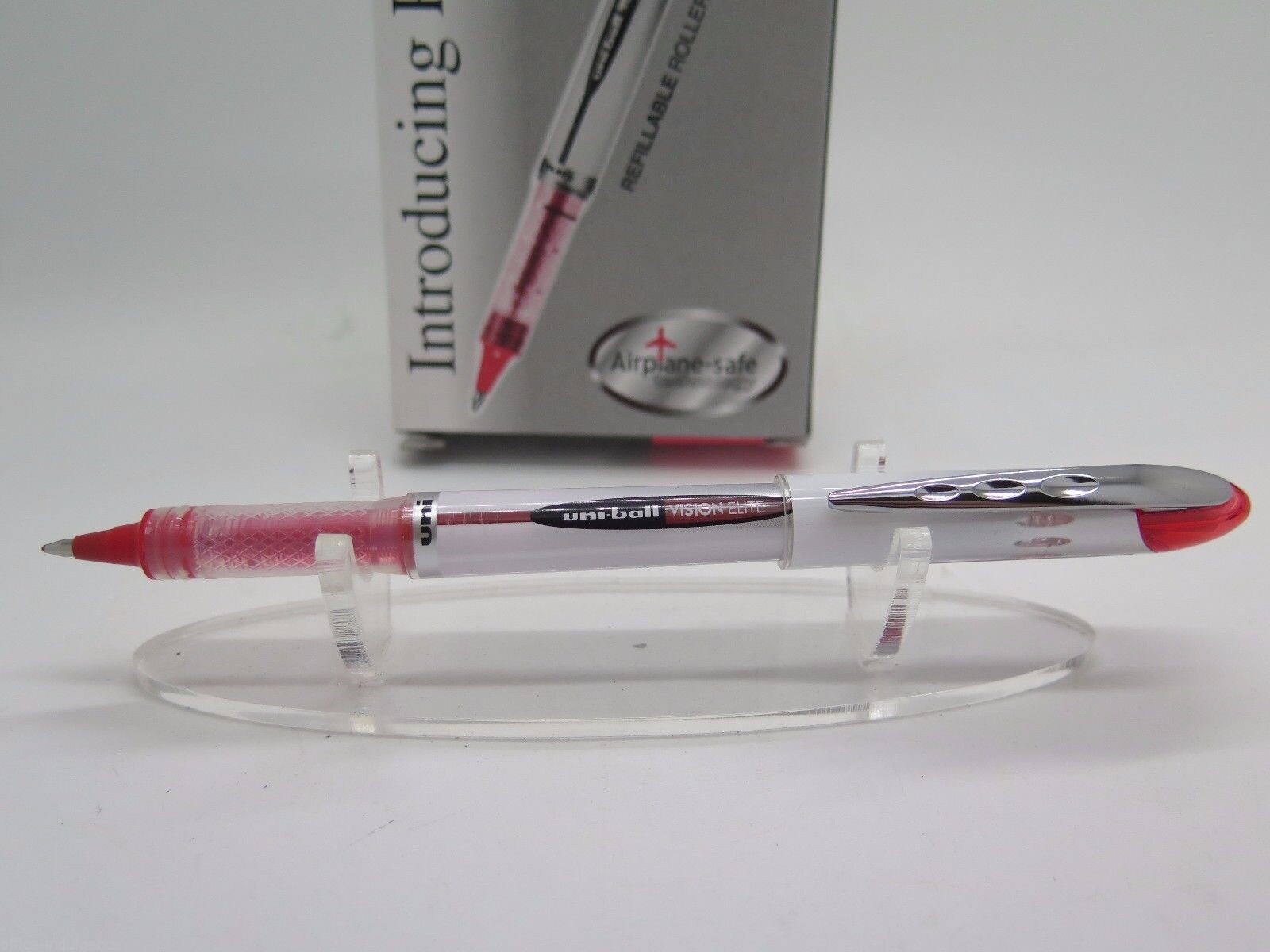 12 x RED Uni-ball UB200 Vision Elite Pen Fine 0.8mm UB200R TRACKED | eBay