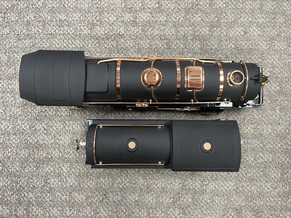 + MTH Standard Gauge Tinplate Crackle Black w/ Brass 400e Steam ...