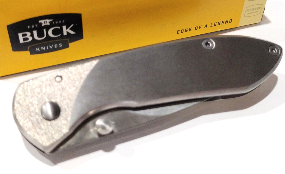 BUCK KNIVES Nobleman Stainless Steel Framlock Folding Pocket Knife ...