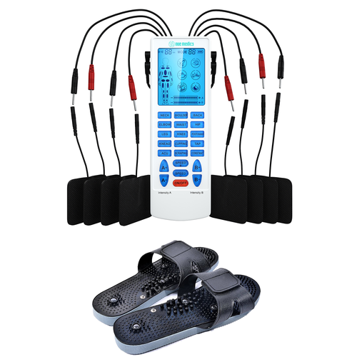 Tens Ems Unit Muscle Stimulator Pulse Massager Device With Reflexology ...