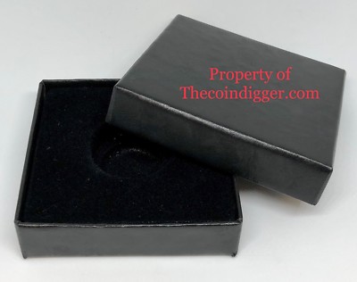 Black Gift Box Coin Holder Paper Display Storage 3x3 Case for Model A ...