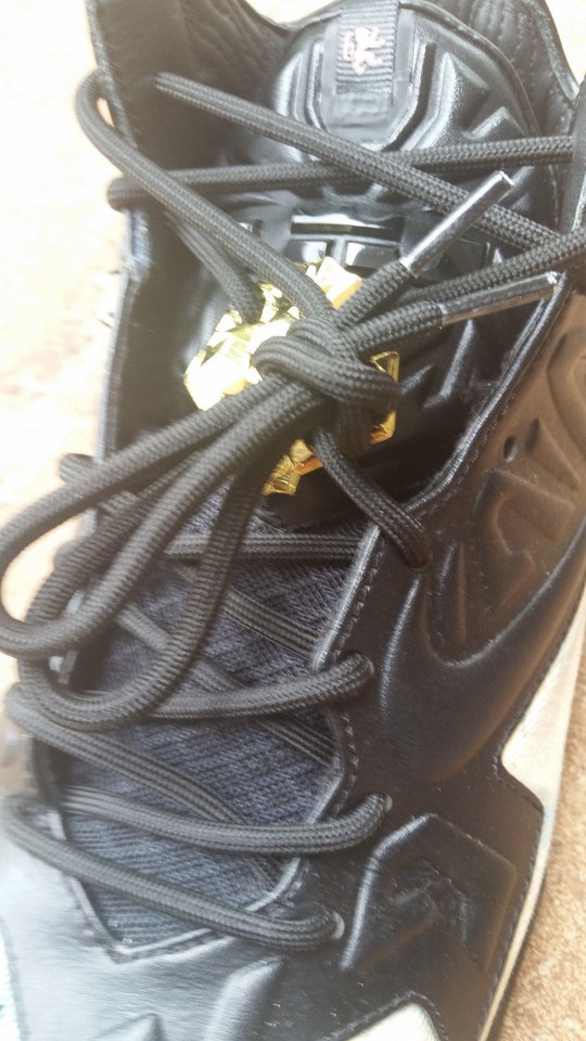 LEBRON LBJ WHITE BLACK REPLACEMENT SHOELACE ROUND ROPE X XI XII 10 11 ...
