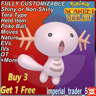 Pokémon Scarlet and Violet Shiny Wooper W/ Best 6IV Customizable | eBay