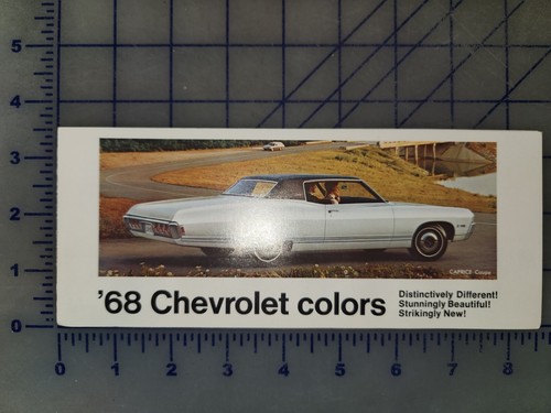 1968 Chevrolet Colors Chip Folder Brochure | eBay