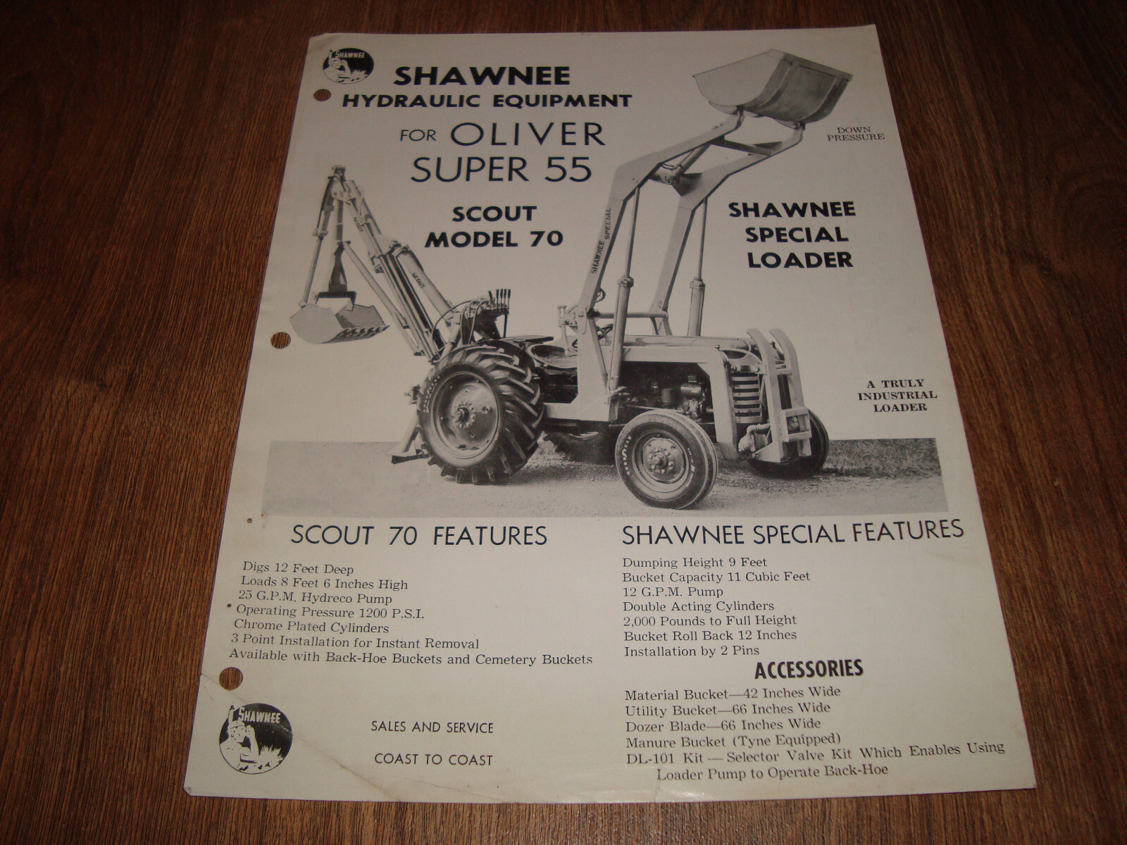 Vintage Shawnee Hydraulic Equipment For Oliver Super 55 Brochure | eBay