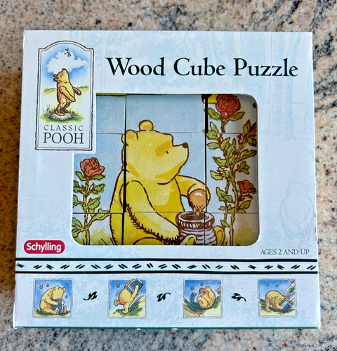 Schylling Classic Winnie the Pooh and Friends Wood Cube Puzzle | eBay
