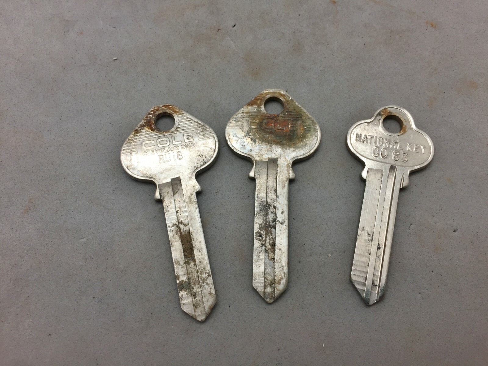 Cole National Key Blank Lot 3 Vintage CO 63 & RU-18 (2 each) | eBay