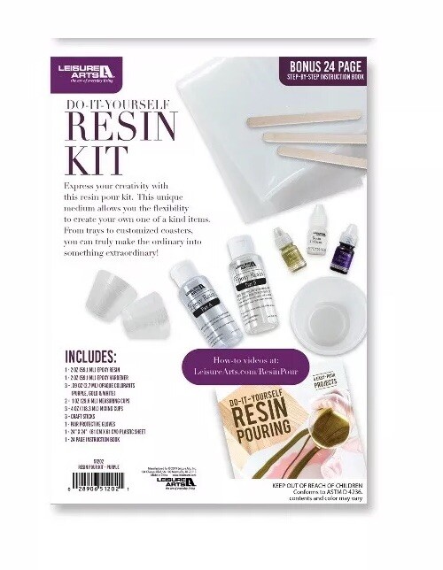 **NEW** LEISURE ARTS Do-It-Yourself Resin Pour Kit - Purple. | eBay