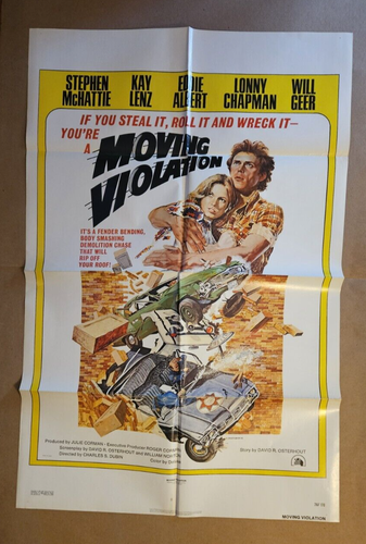 😖 MOVING VIOLATION 1976 Orig. 27x41 1-sheet poster Corman 76/170 John Solie art | eBay