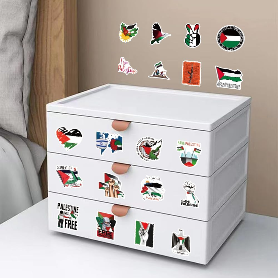 100PCS Colorful Free Palestine Stickers Freedom Waterproof Palestine ...
