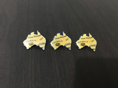 Metal Australia Day australia shaped badge pin 2000 the sunday ...