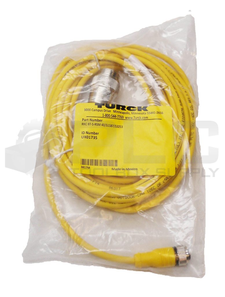 SEALED NEW TURCK RKC 8T-5-RSM 40/S1587/S3253 DOUBLE ENDED CORDSET 5M ...