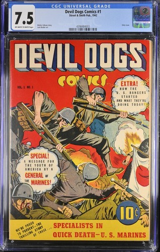 Devil Dogs Comics (1942) #1 CGC VF- 7.5 Golden Age! Jack Binder Cover 1942 | eBay