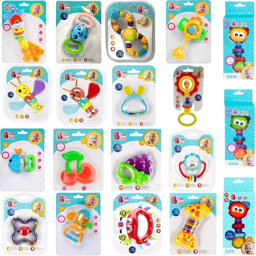 Baby Teething Ring Rattle Grasping Toy Baby Toy Motor Skills Toy | eBay