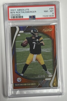 2021 Panini Absolute Orange Ben Roethlisberger 03/75 #94 PSA NM-MT 8 | eBay