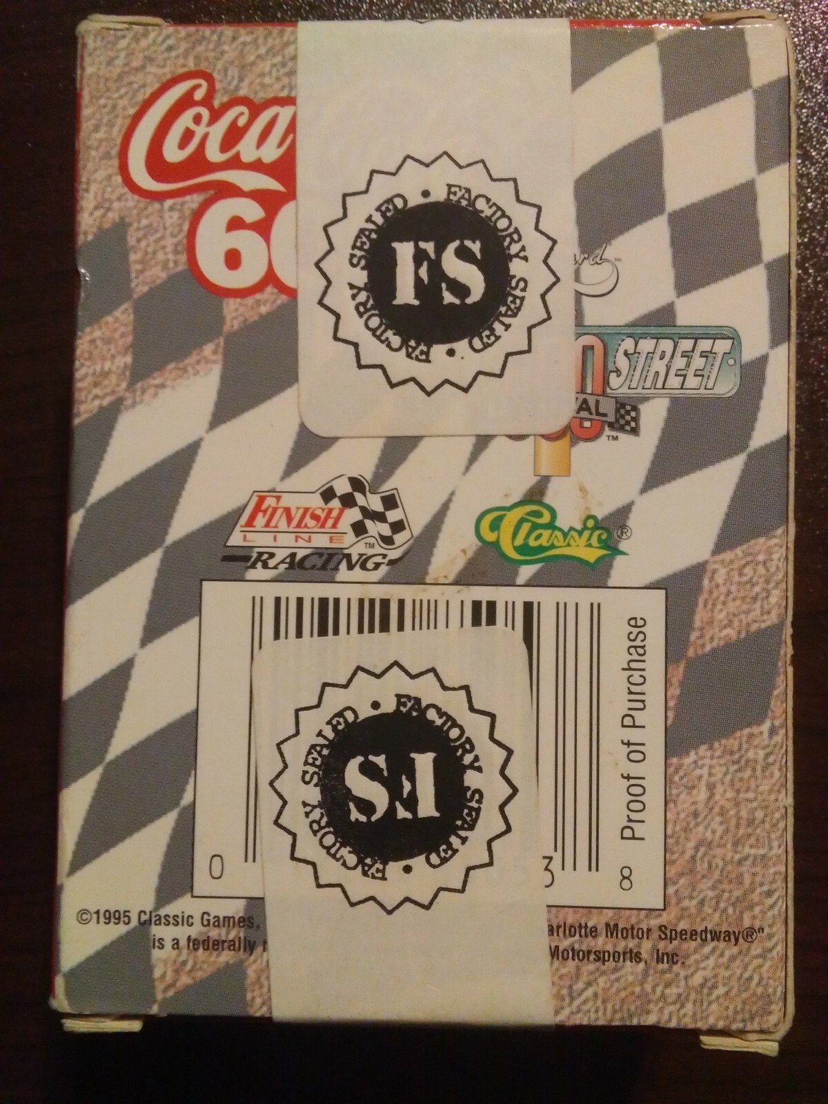COCA-COLA 600 SPEED STREET SET 1995 SCOREBOARD RACING RACE CAR NASCAR ...