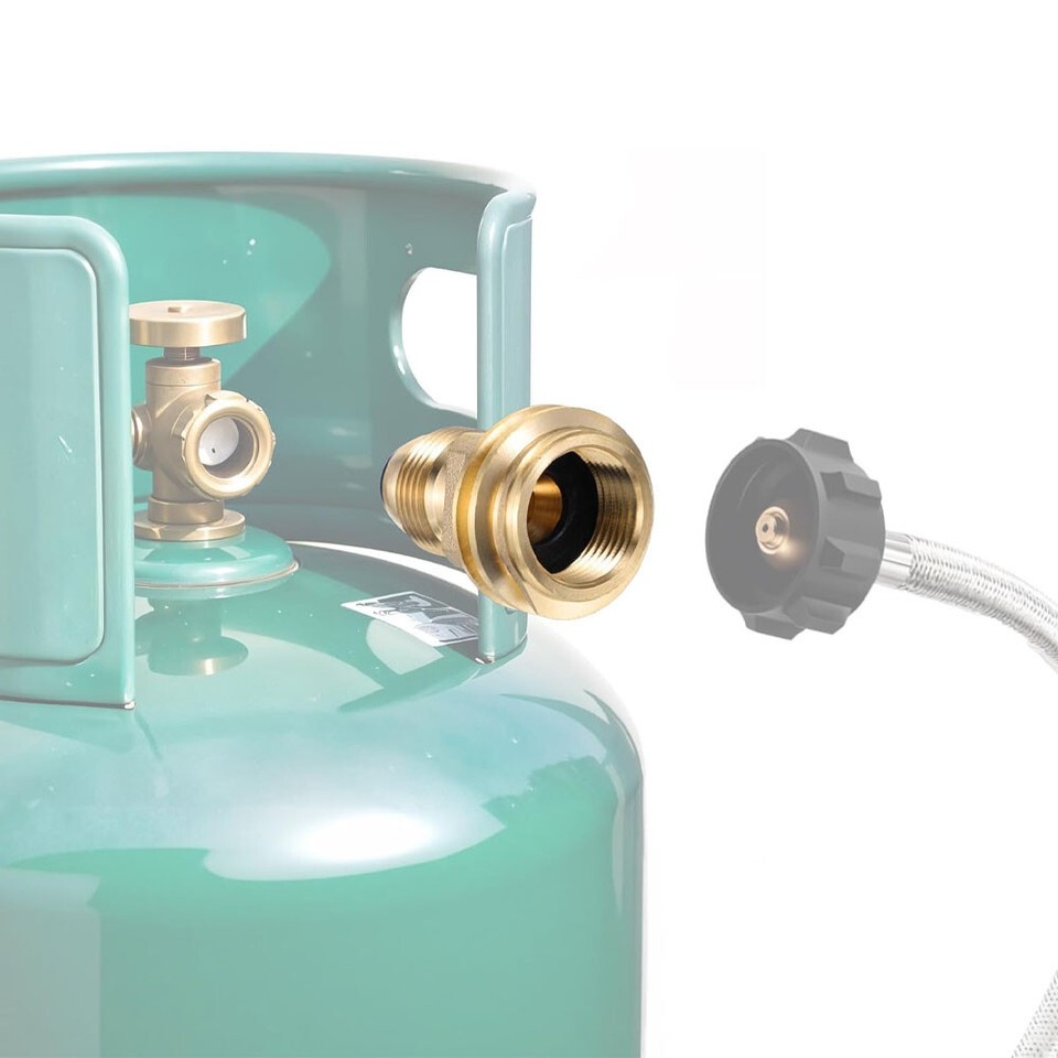2PCS POL to QCC1 Propane Tank Adapter 100 lb LP Tank Valve to Type-1 ...