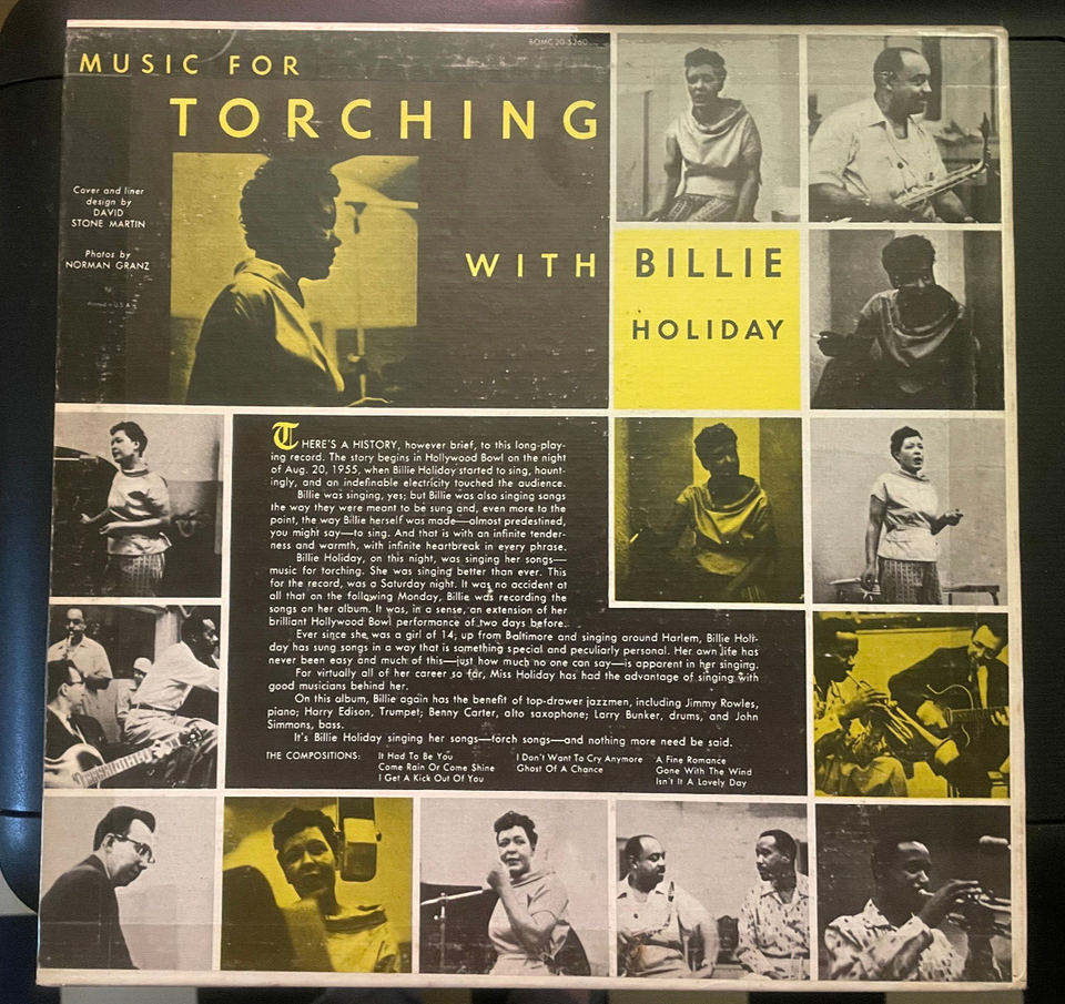 Billie Holiday- Music For Torching- Verve Club Edition mono vinyl lp ...