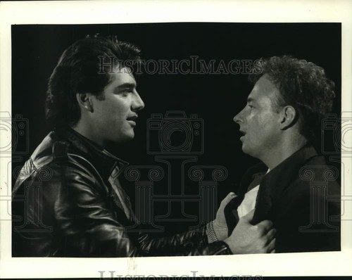 1989 Press Photo Ken Wahl, Ray Sharkey on "Wiseguy" - nop83745 | eBay
