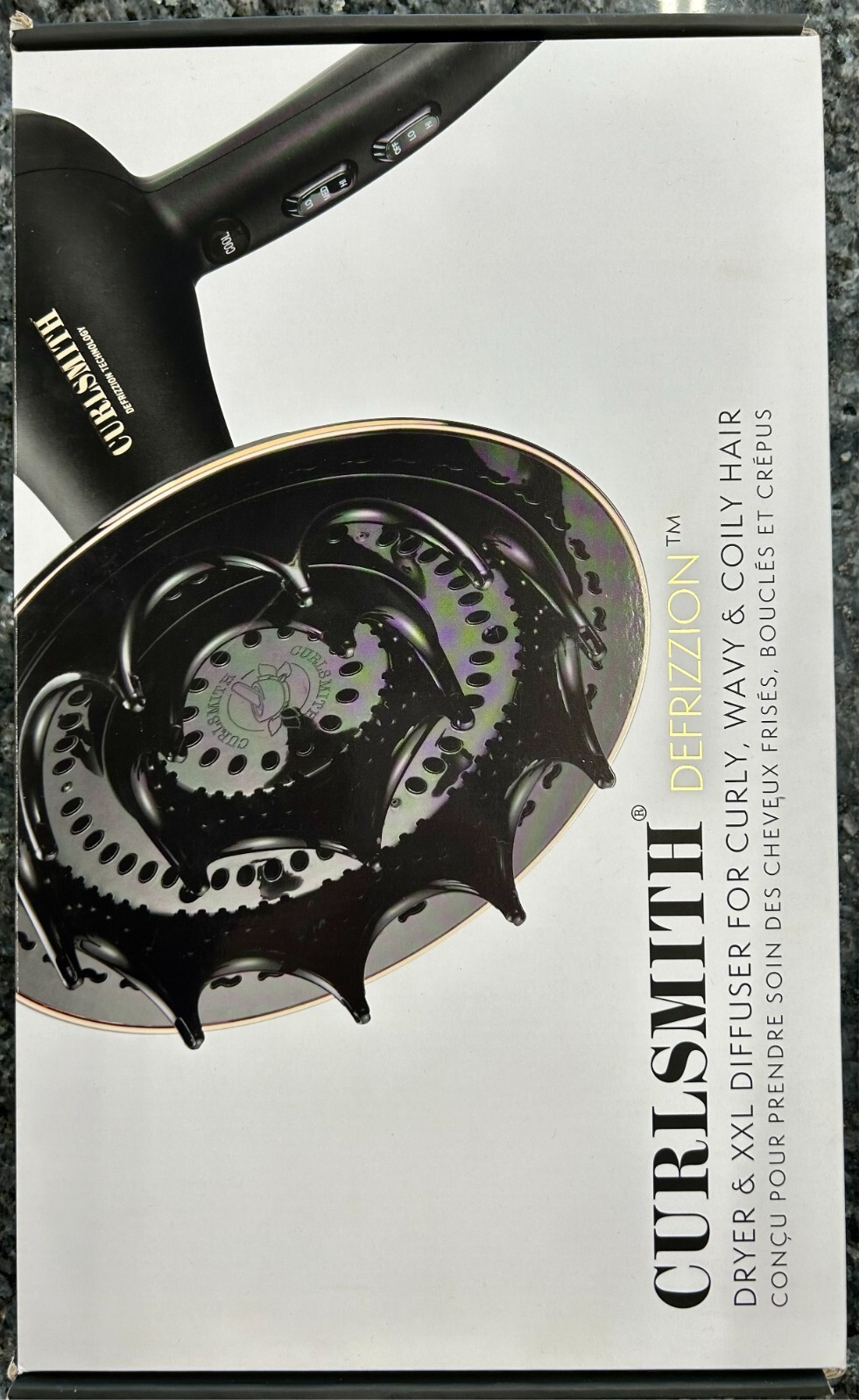 Curlsmith Defrizzion Hair Dryer & XXL Diffuser W191200-New | eBay