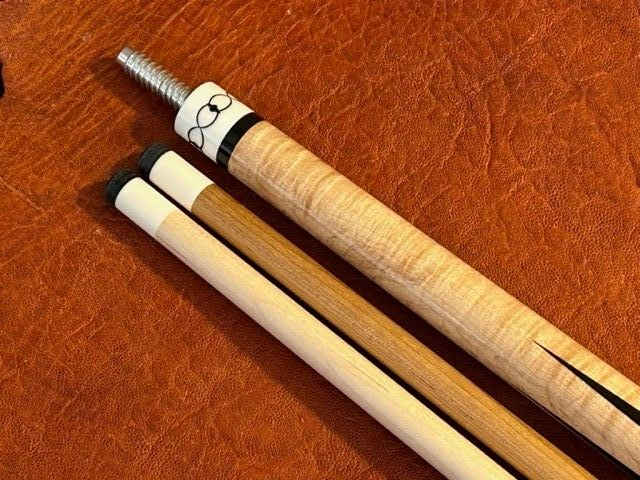 Mark Lund Alamo Custom Pool Cue. Wrap-less Cue. One Maple & One ...