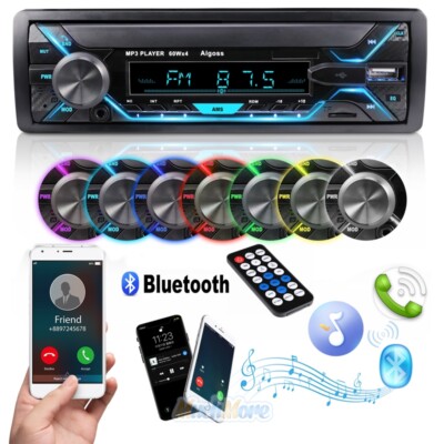 60W Bluetooth Car Stereo, No CD/DVD Player, USB, SD, AUX, AM/FM Single ...