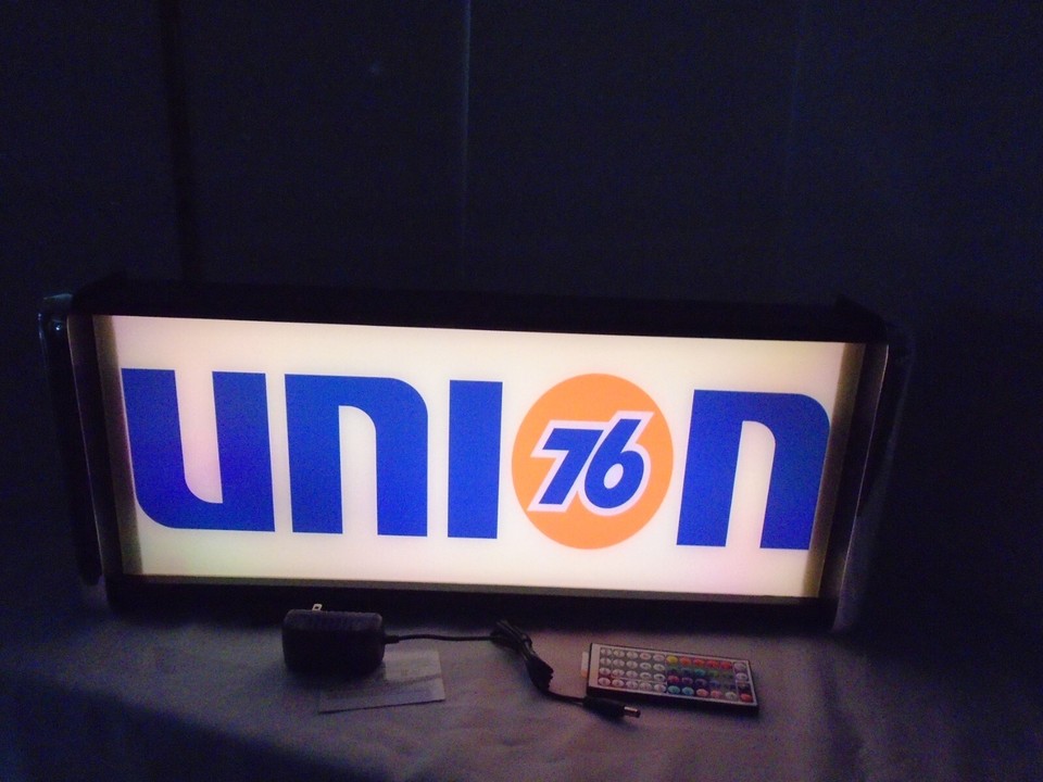 Union 76 LED Display lighted sign lightbox Wall Hanging Light | eBay