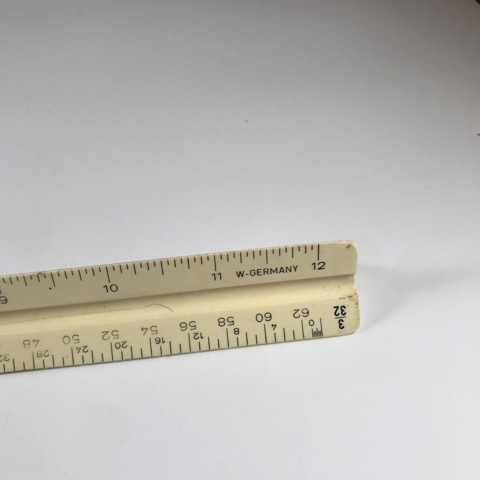 Alvin Architect Scale Drafting Ruler No 110P Triangular West Germany ...