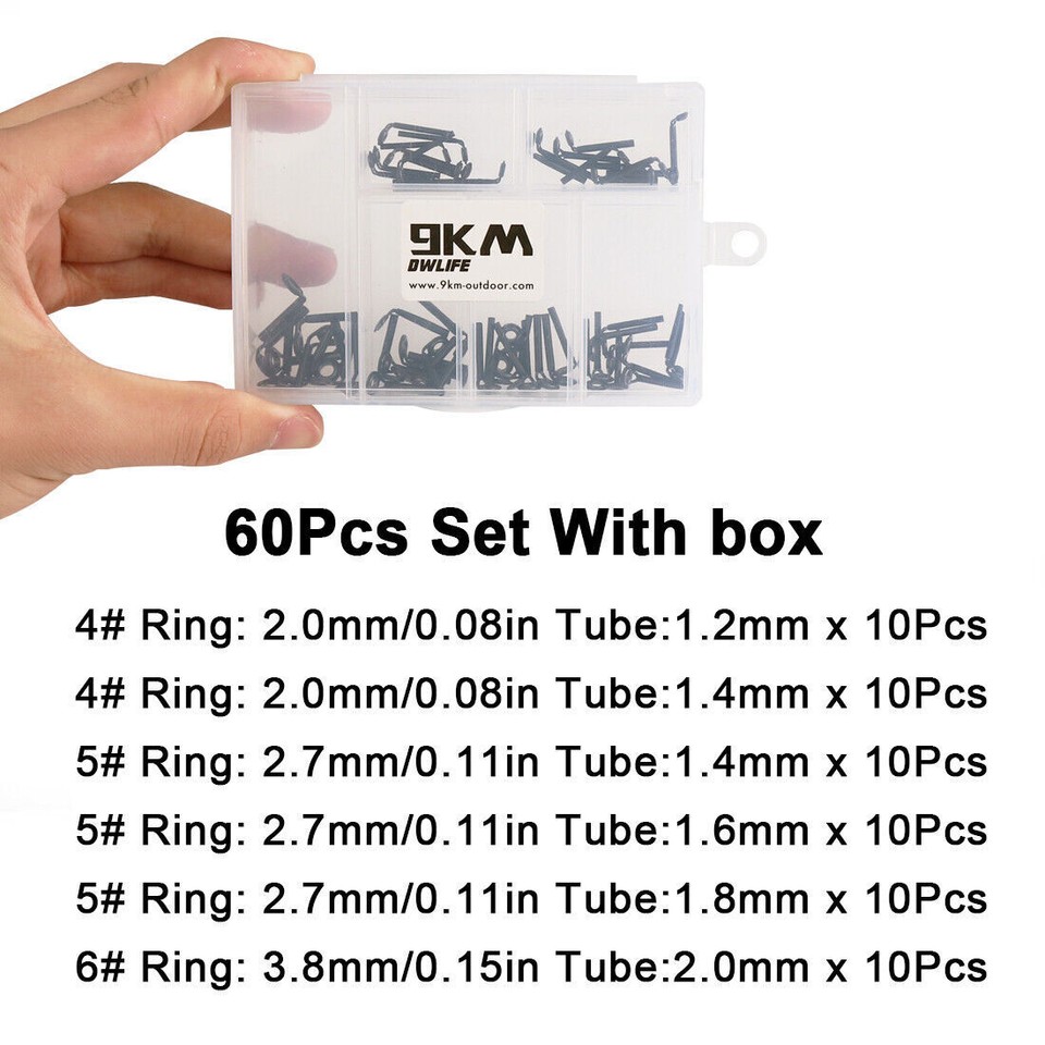 Black/Sliver Micro Fishing Rod Tip Guide Repair Kit Fishing Rod ...