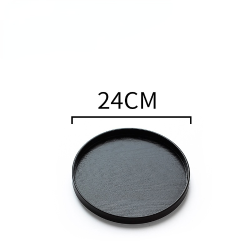 Round Tray Food Serving Plate Wood Snack Deseert Plate Teaboard Tea ...