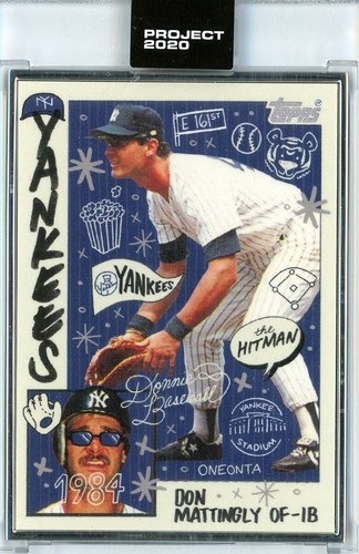 TOPPS PROJECT 2020 DON MATTINGLY BY CHANG ARTIST PROOF AP 4/20 Silver ...
