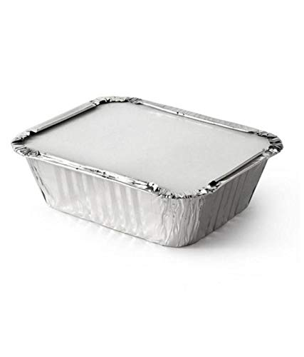 [Set of 150] Disposable Aluminium Foil Tray Containers with Lids ...