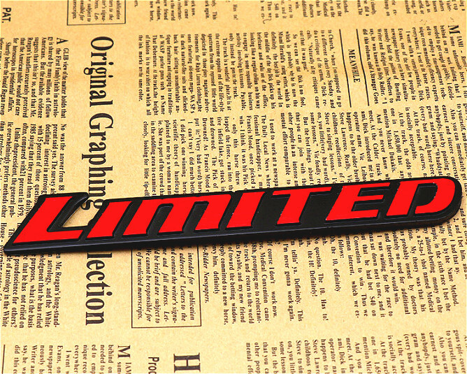 Metal Red Limited Edition Car Fender Emblems Trunk Sport Badge Decal ...