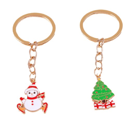 Cute Cartoon Christmas Keychain Christmas Tree Snowman Key RinEN | eBay