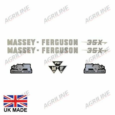 Massey Ferguson System MF 3 Cylinder 35X Tractor Bonnet Decal Sticker ...