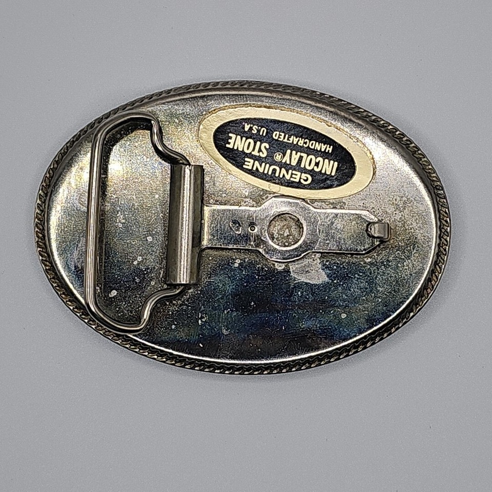 Vintage Handcrafted USA Incolay Nautical Belt Buckle | eBay