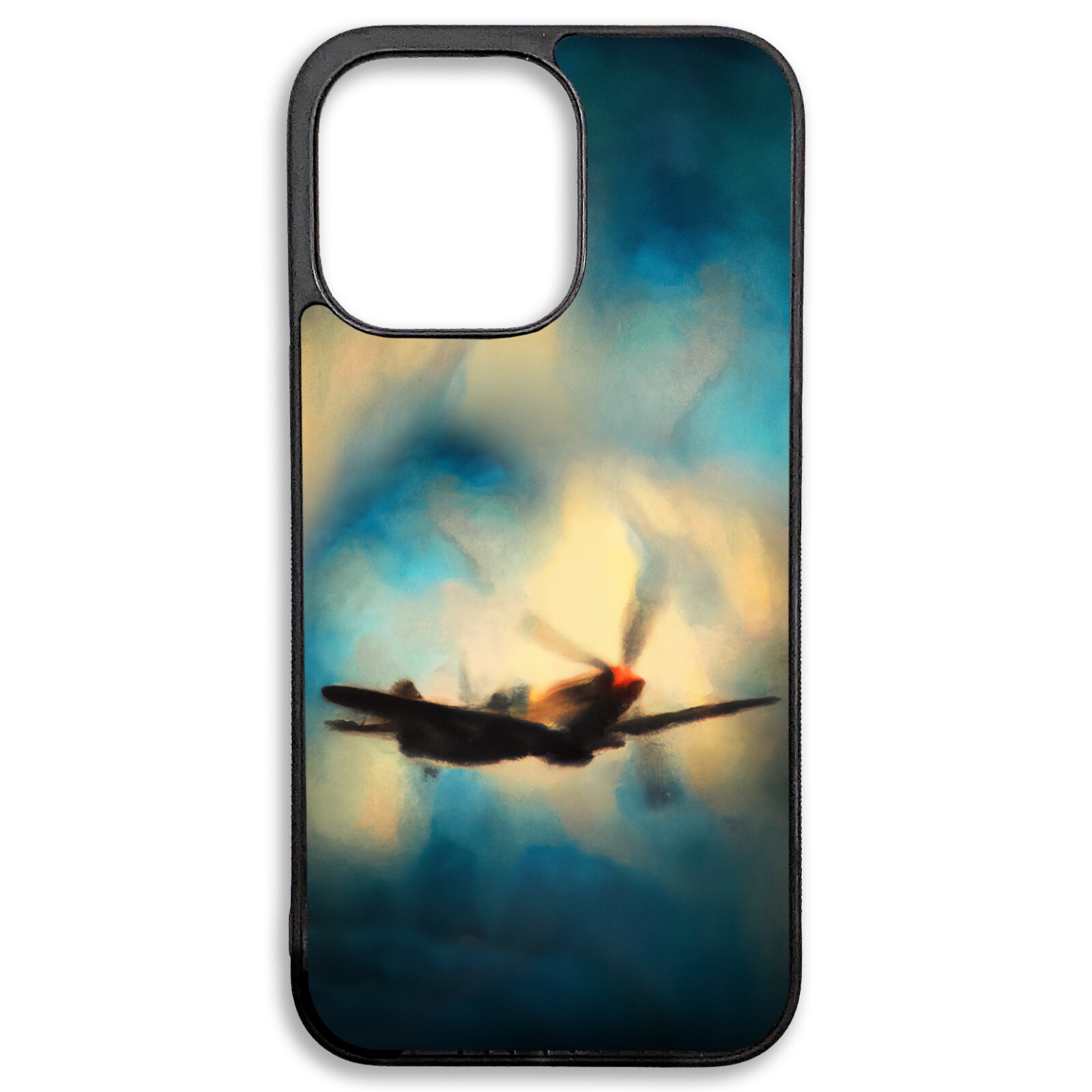 Printed Rubber Clip Phone Case Cover iPhone - Spitfire Water Painting ...