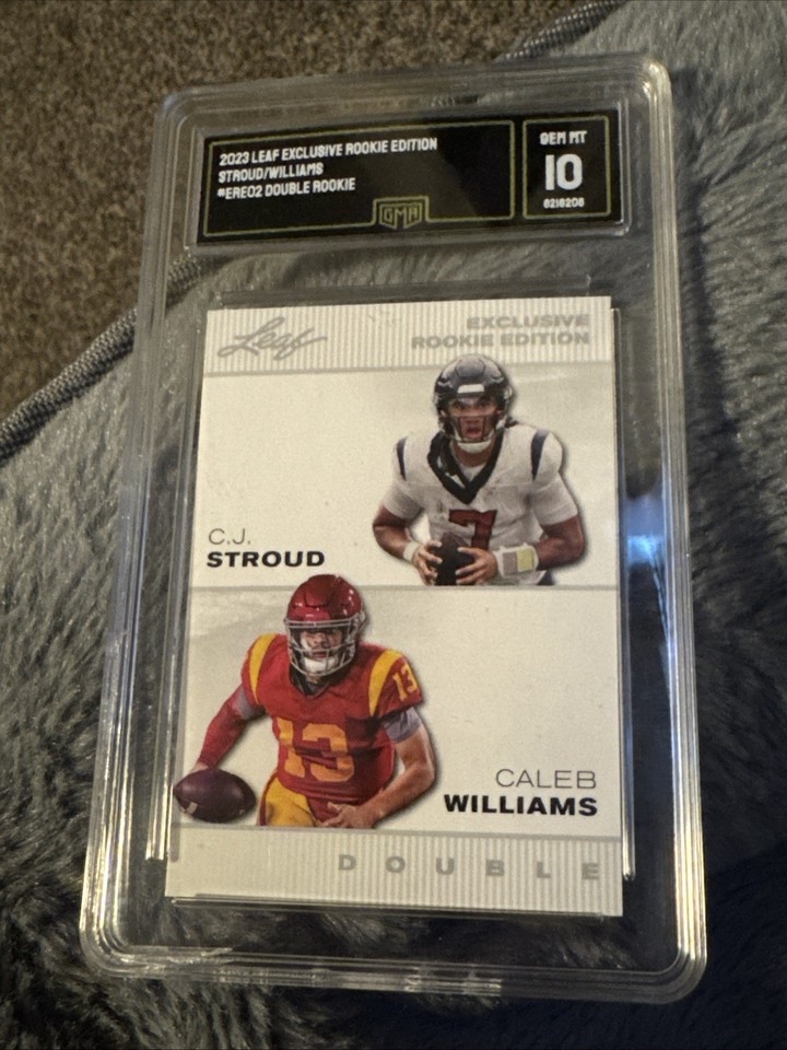 C.J Stroud & Caleb Williams Leaf Exclusive Double Rookie Card #ERE-02 ...