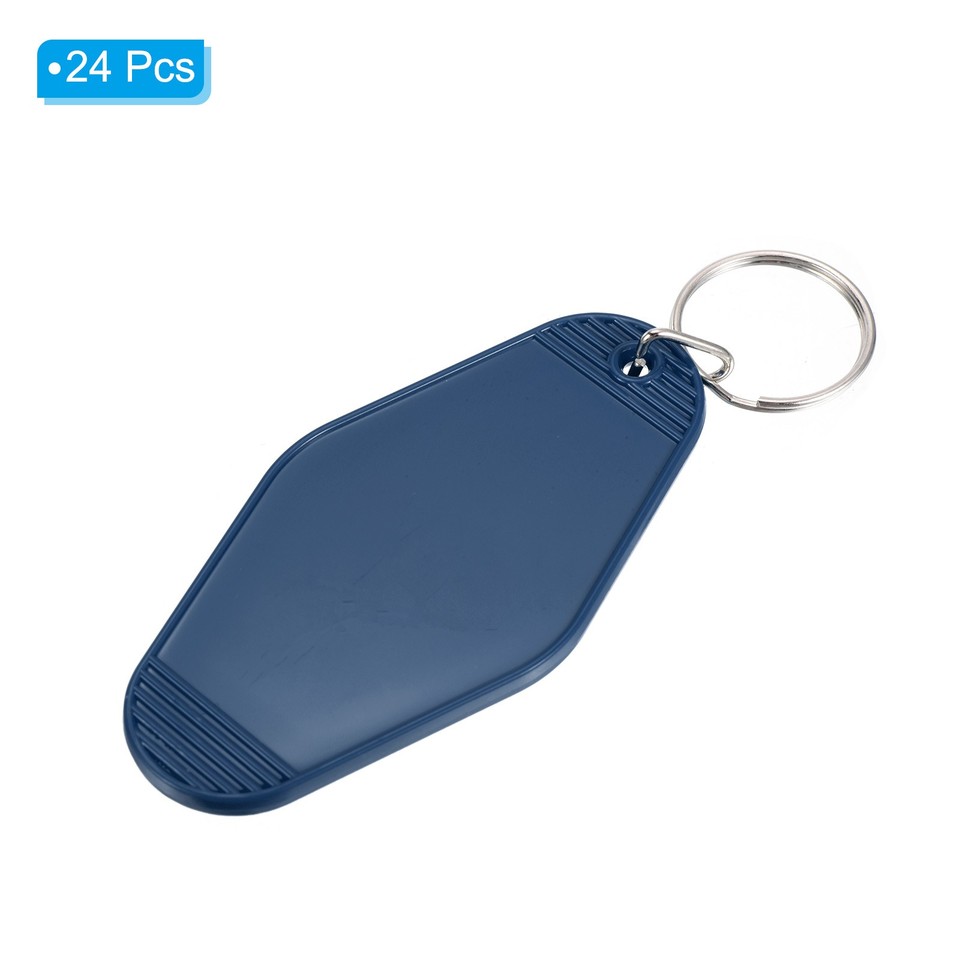 24 x Vintage Motel Keychain Blank Hotel Keychains Key Tag Dark Blue | eBay