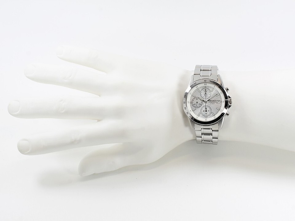 SEIKO SPIRIT SBTQ039 Analog Quartz Chronograph White Silver | eBay