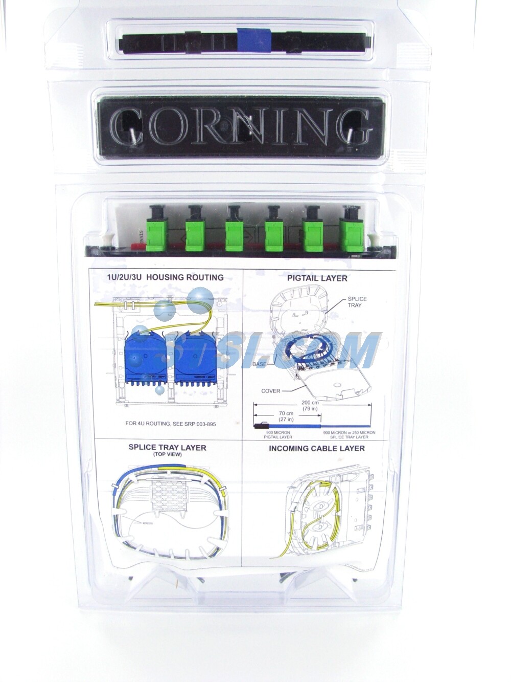 Corning CCH Pigtailed Splice Cassette SC APC Duplex SM CCH-CS12-D9 ...