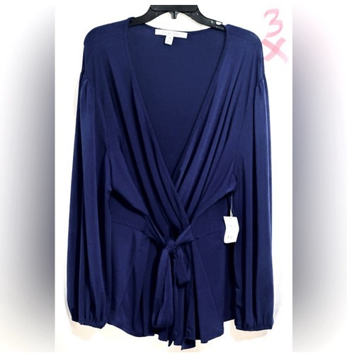 BLU SOL NAVY BLUE PLUS SZ 3X TOP | eBay