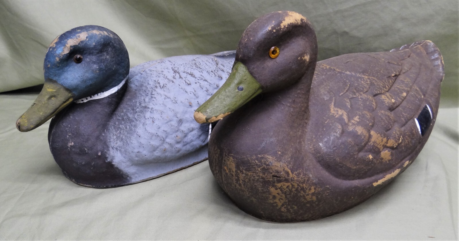 Pair of Paper Mache Mallard Decoys, C. 1950's From Roy Willis Rig | eBay