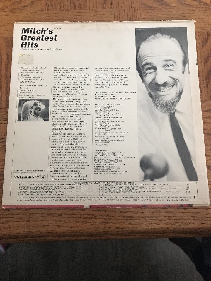 Mitch Miller Mitch's Greatest Hits 33 LP Record Album | eBay