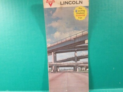 Vintage 1965 Conoco "Lincoln" City Street Map | eBay