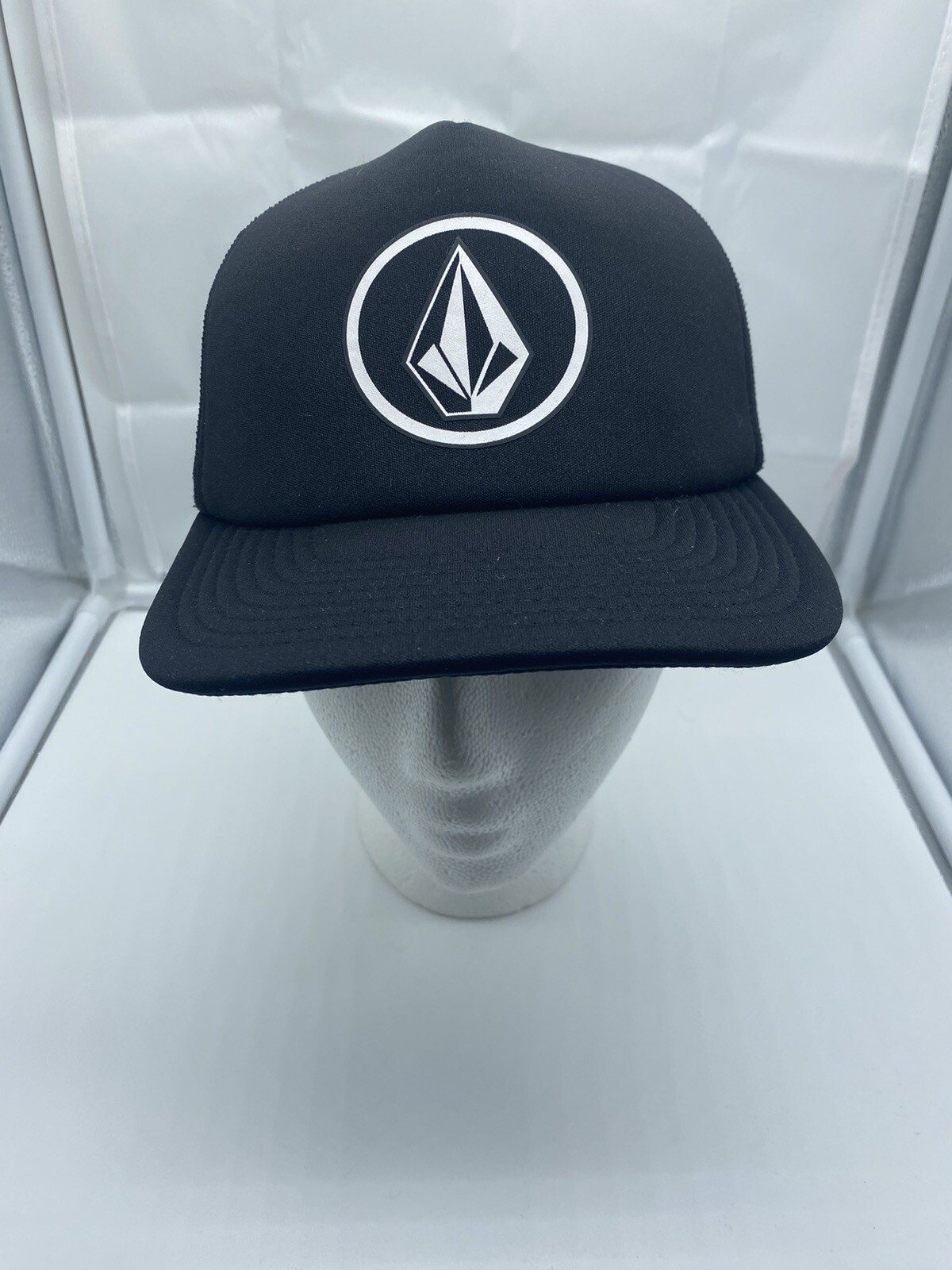 Volcom Black Adjustable Baseball Cap Trucker Hat Snap-back Mesh-back | eBay