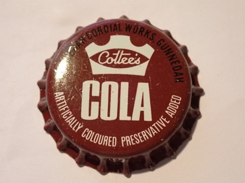 CROWN SEAL BOTTLE CAP COTTEES COLA GUNNEDAH 1970s in EXCELLENT UNUSED ...